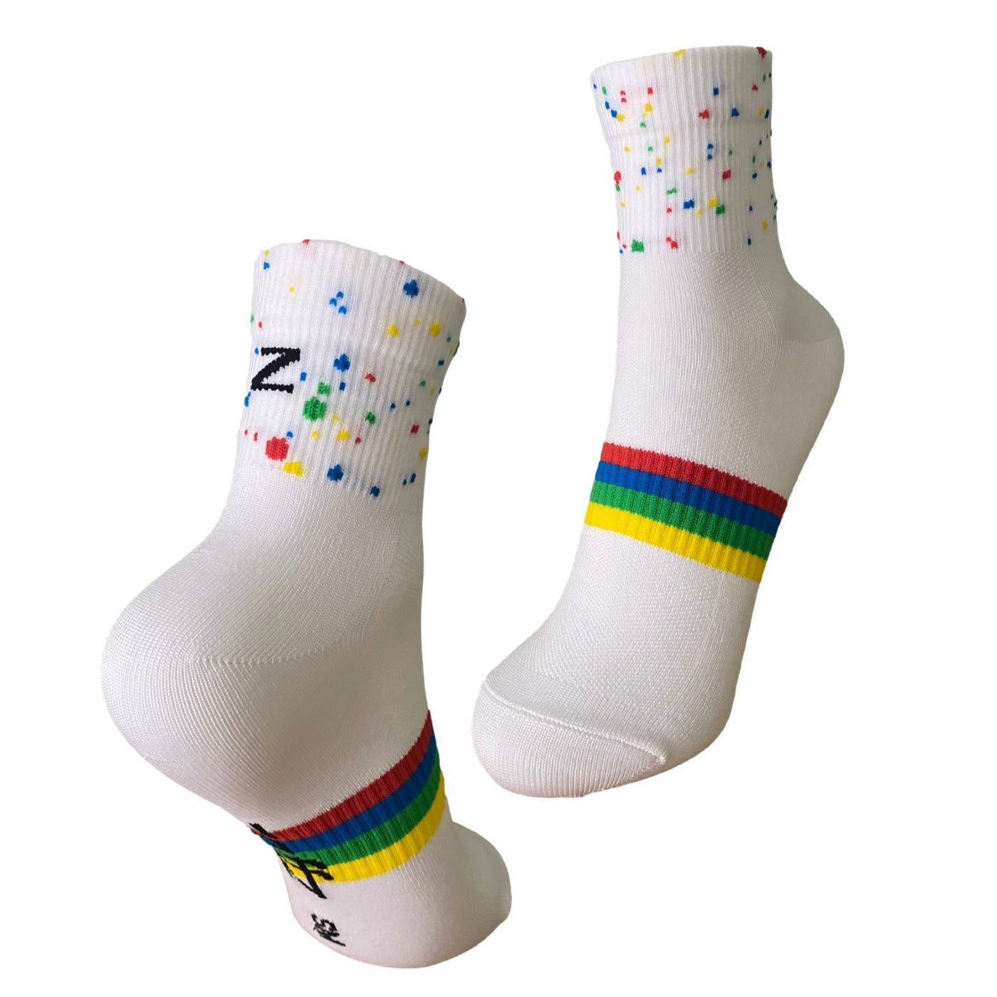 Shorties - White Speckle Coolmax Eco™ – zeffzsocks